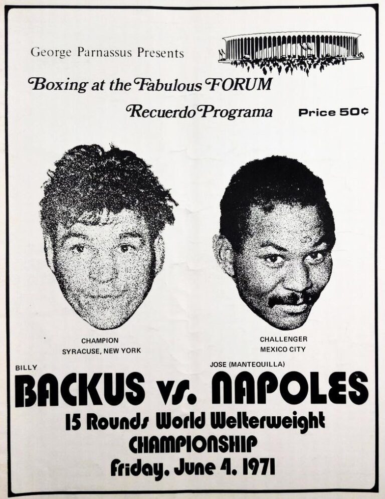 Napoles vs Backus II. The Clock Strikes 12 On Young Billy.